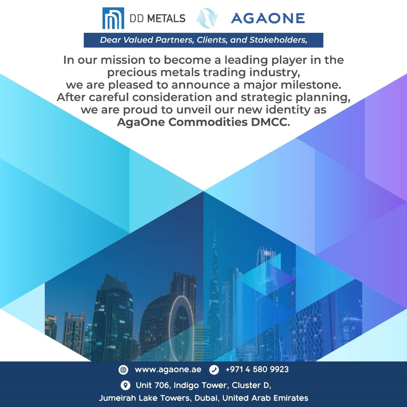 : AgaOne Commodities DMCC Emerges as a Leader in Precious Metals Trading